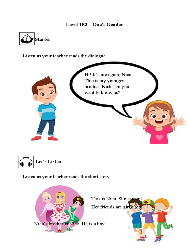 Level 1B3 - One's Gender | PDF