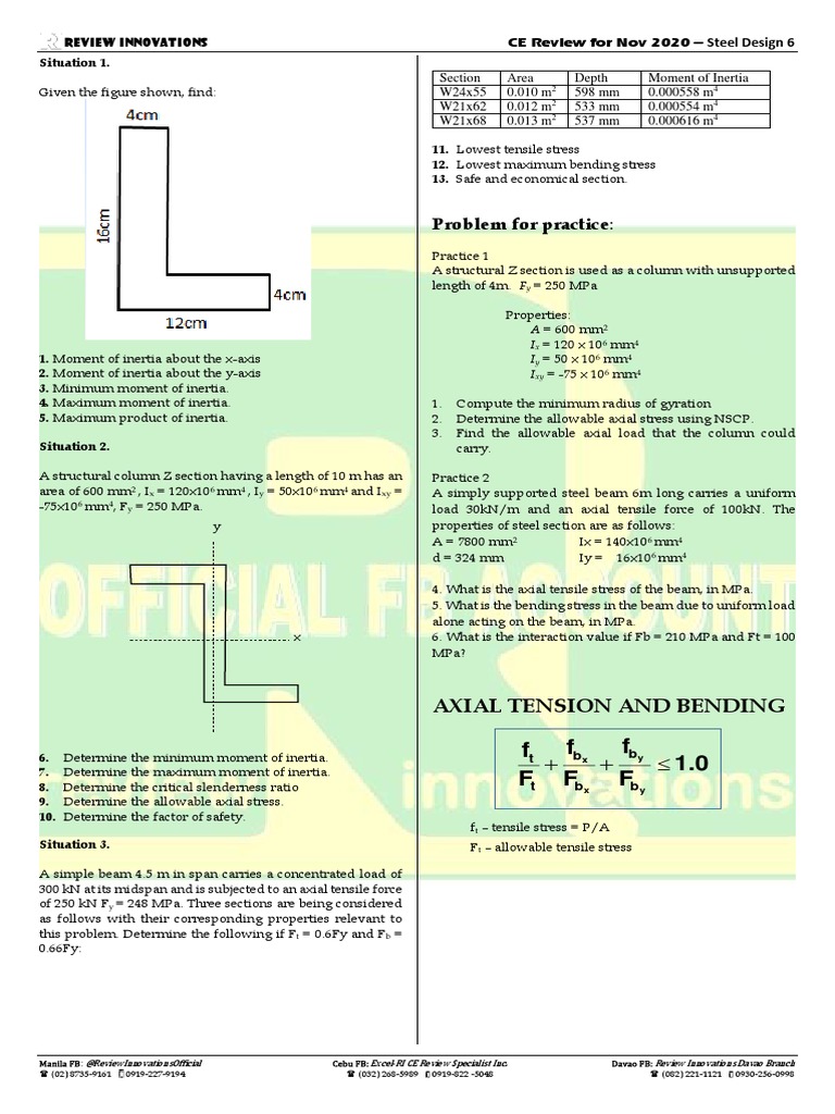 Steel Design 6 Nov 2020 | PDF | Beam (Structure) | Bending