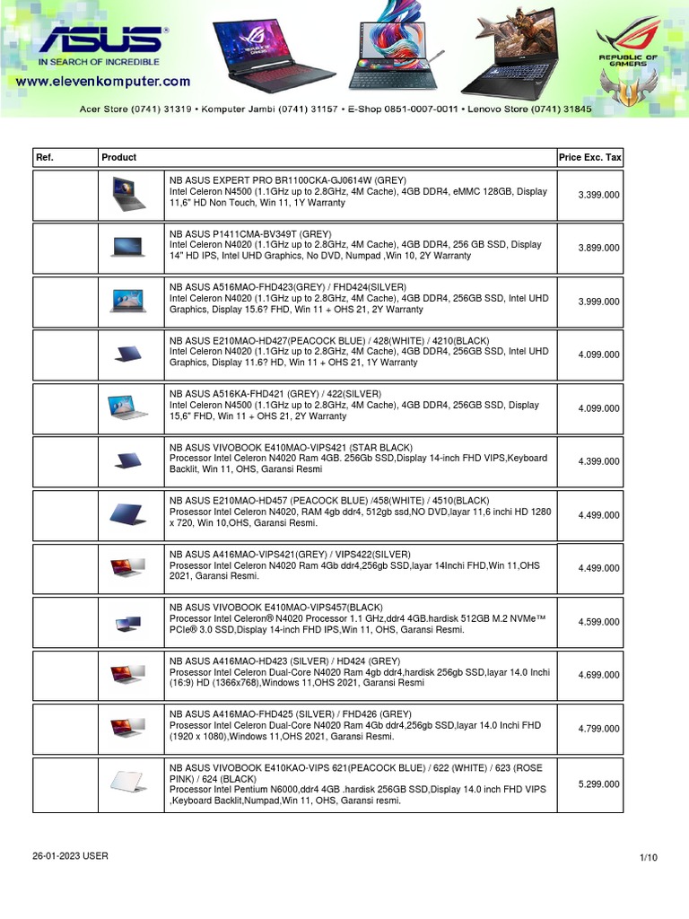 NB Asus User | PDF | Intel | Solid State Drive