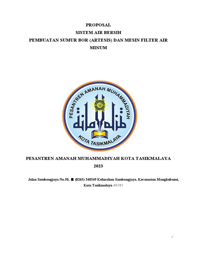 Proposal Sumur Bor | PDF | Sains & Matematika