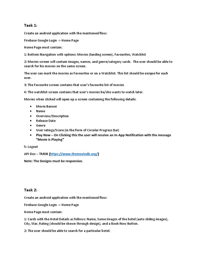 Android Assignment | PDF | Android (Operating System) | Login