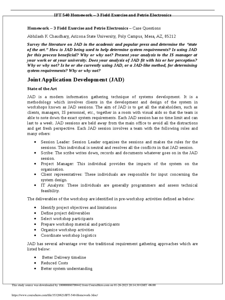 Joint Application Development (JAD) | Download Free PDF | Information ...