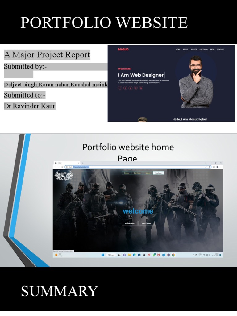 Portfolio Website | PDF | Html | Websites