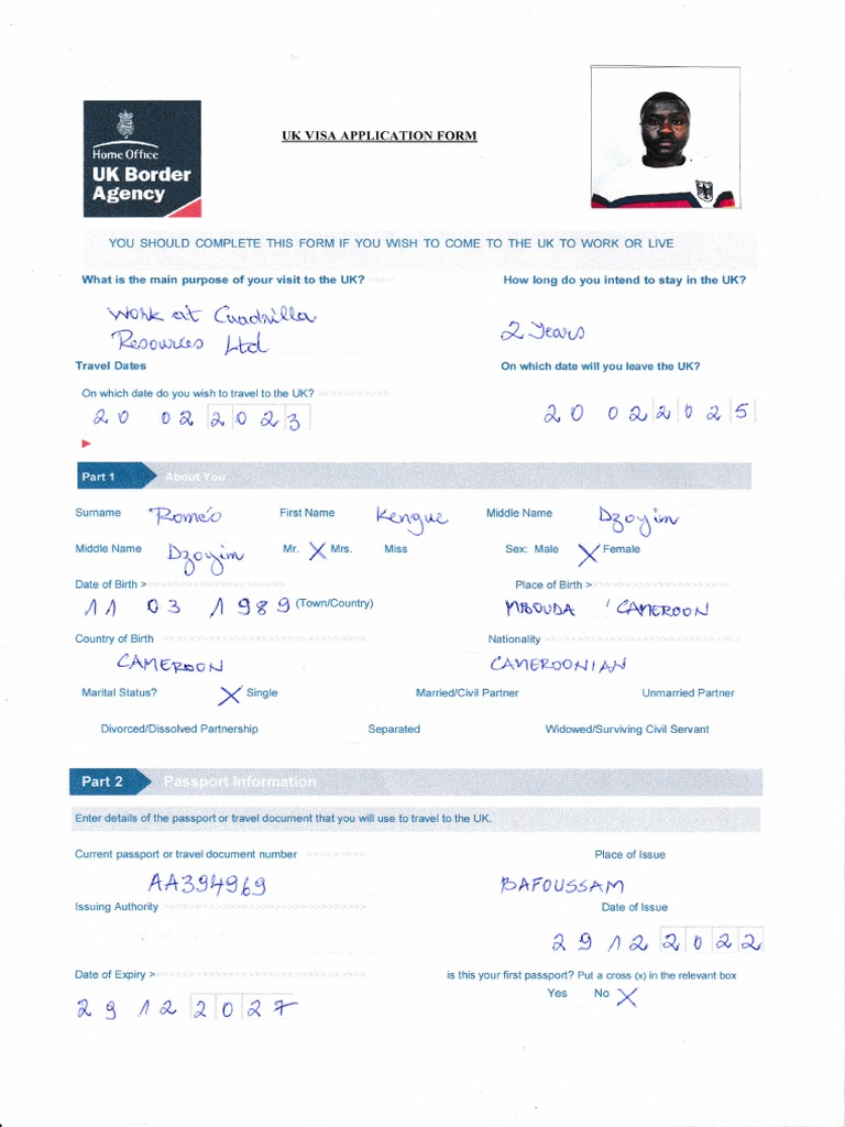 UK Visa Application Form | PDF | National Security | Social Institutions