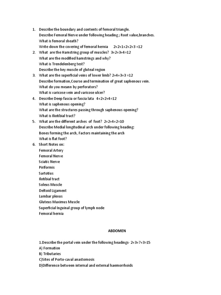 Question Paper For 2nd Sem 2022 | Download Free PDF | Human Leg | Human ...