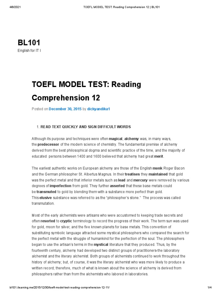 Base Metal Vs Gold Reading Comprehension PDF | PDF | Alchemy | Chemistry