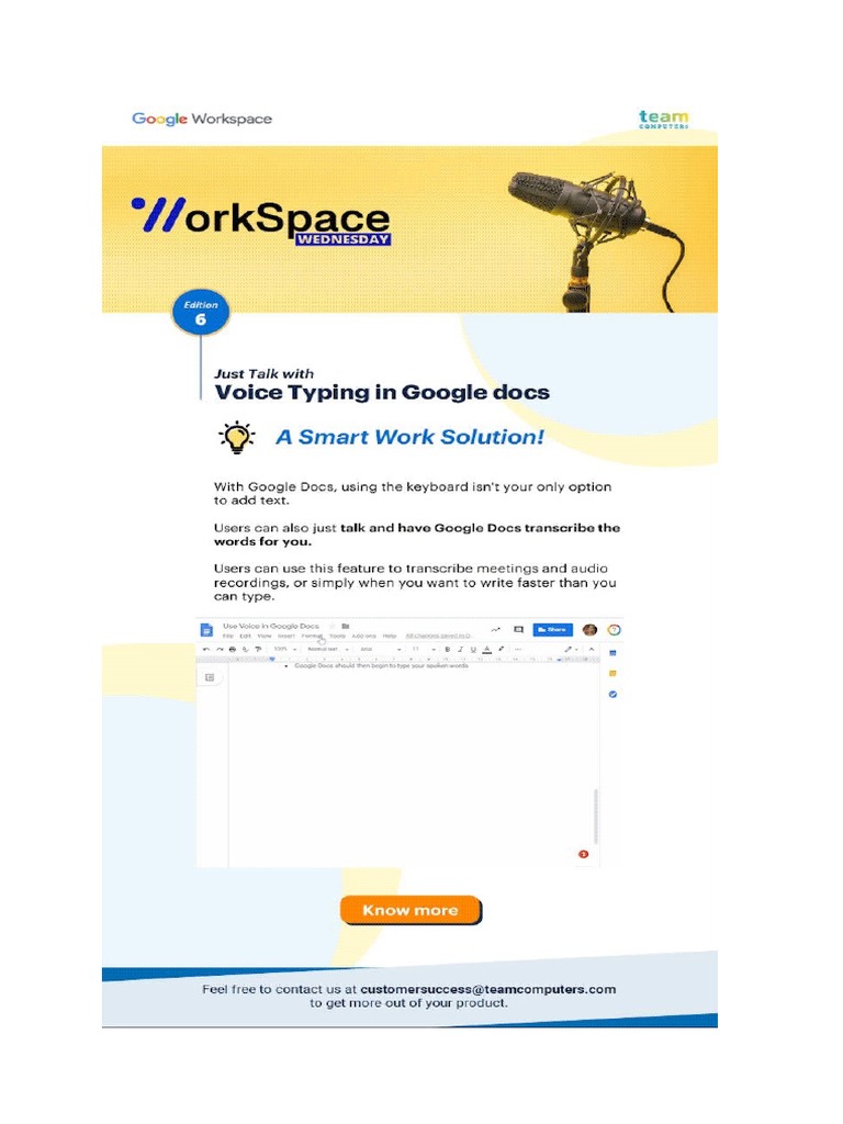Voice Typing in Google Docs Guide | PDF | Language Arts & Discipline ...
