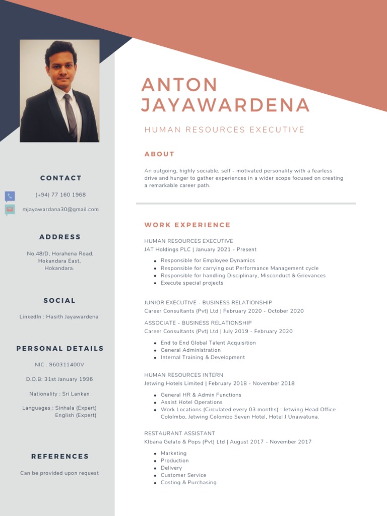Anton J - Resume PDF | PDF | Human Resource Management | Human Resources