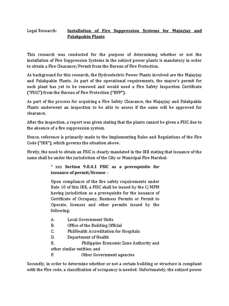 Legal Research - IRR Fire Code - PalakpakMajayjay Fire Suppression ... Legal Research - IRR Fire Code - PalakpakMajayjay Fire Suppression ...