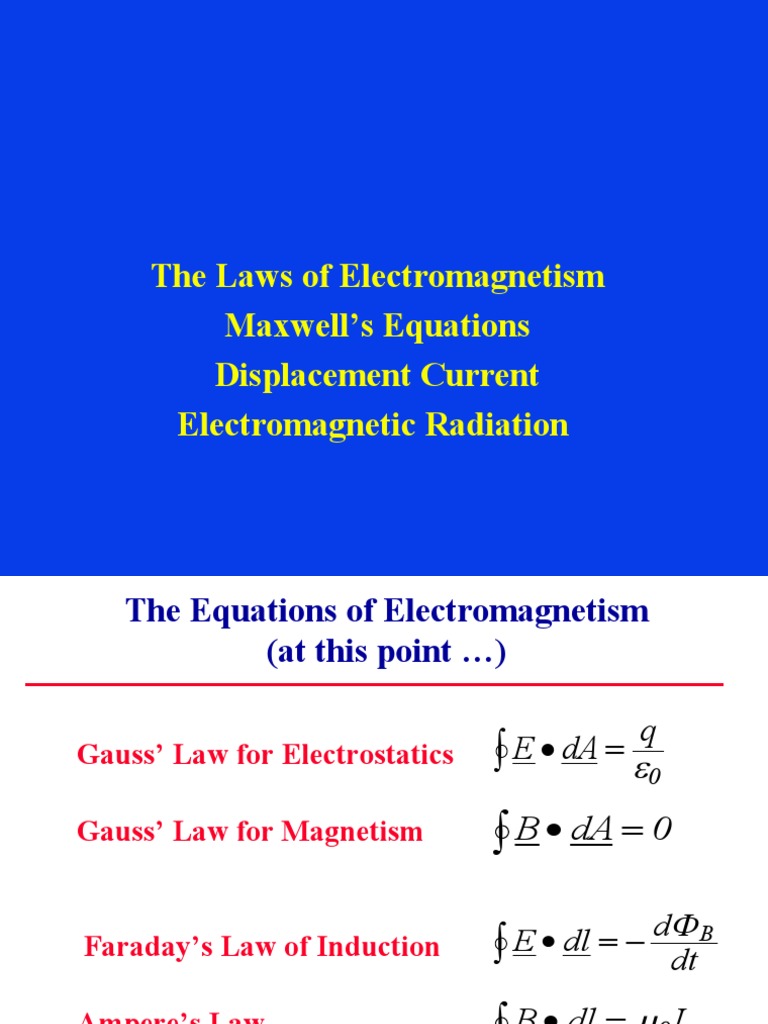 Maxwell's Equations 2 | PDF | Maxwell's Equations | Electromagnetic ...