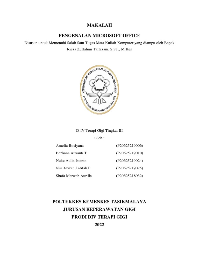 K3-Makalah Pengenalan Microsoft Office | PDF