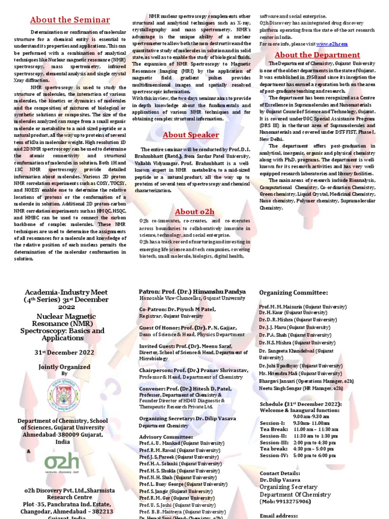 NMR Seminar Brochure 31st December-2022 | PDF | Nuclear Magnetic ... NMR Seminar Brochure 31st December-2022 | PDF | Nuclear Magnetic ...