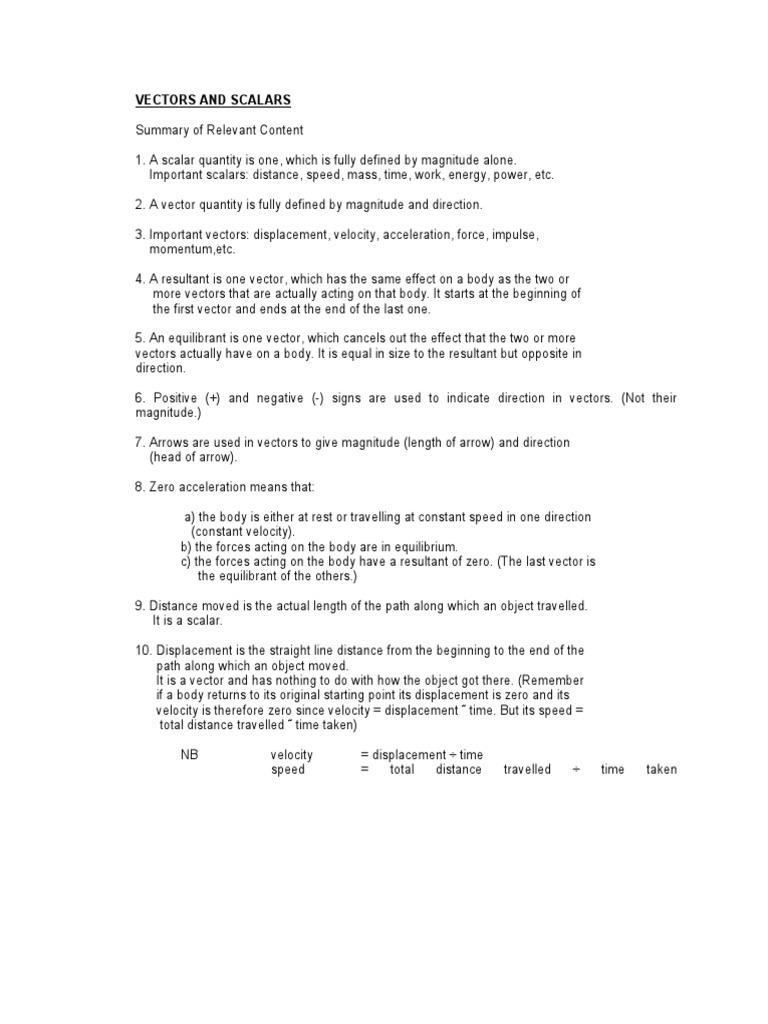 Understanding Vectors and Scalars | PDF | Euclidean Vector | Force