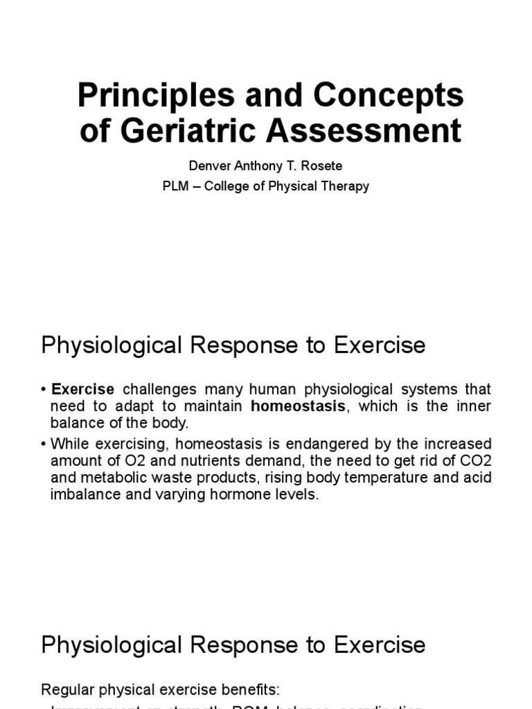PT For Geria | PDF | Geriatrics | Constipation
