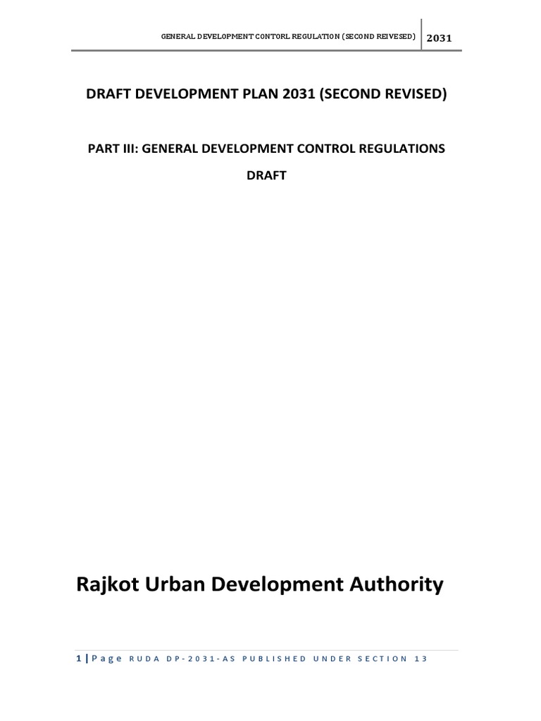 Draft-General-Control-Regulation-GDCR-2031 Rajkot PDF | PDF | Building ...