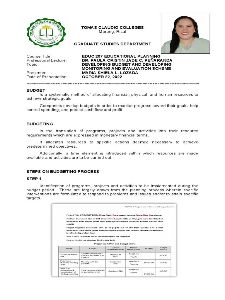 Written Report - Educ. 207 Maria Shiela L. Lozada | PDF | Evaluation | Data