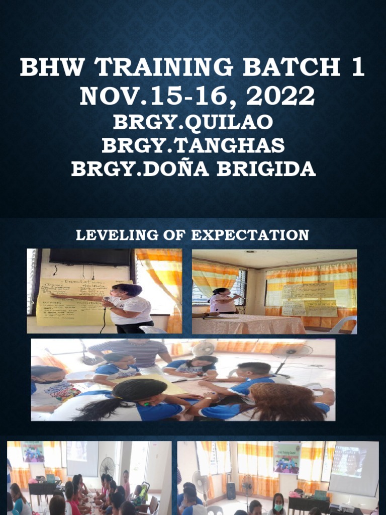 BHW Training Batch 1 | PDF