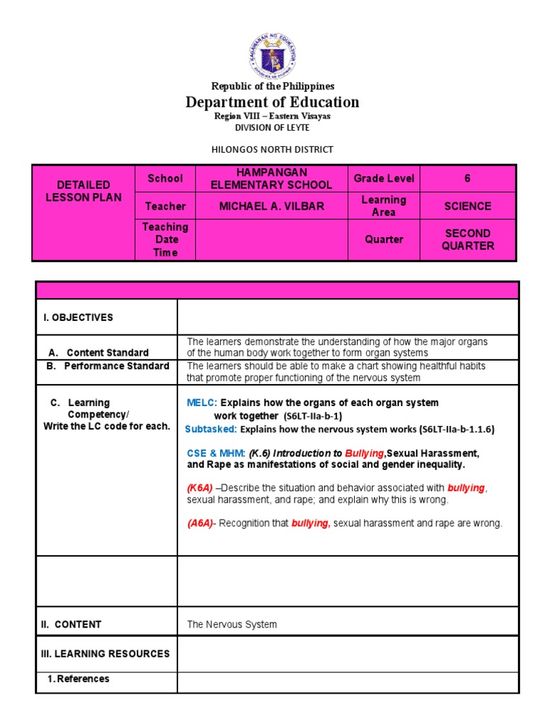 DLP in Science 6 | PDF