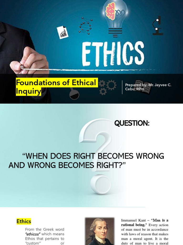 Module 1 Foundations of Ethical Inquiry PDF | PDF | Fallacy | Morality
