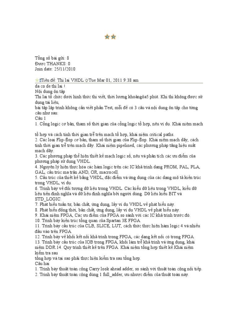 De Thi VHDL | PDF