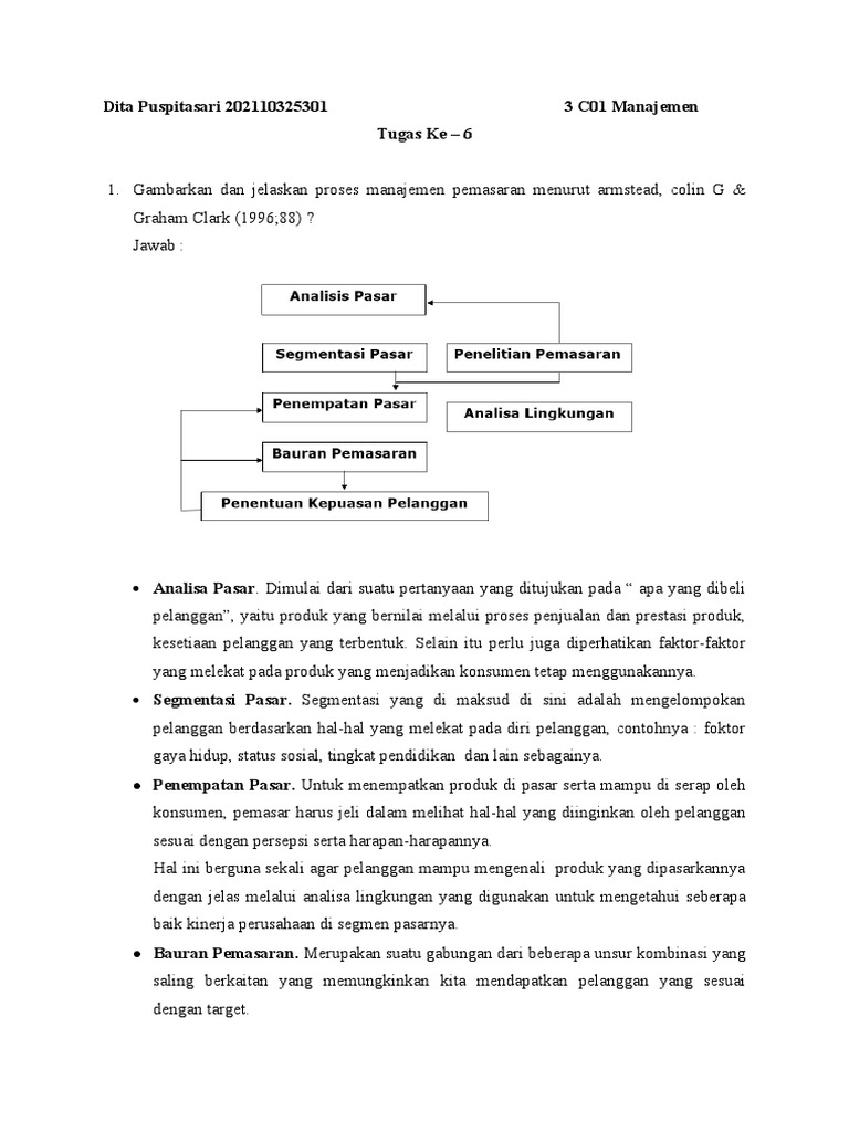 Tugas 6 MP - Dita Puspitasari - 3 C01 Manajemen | PDF