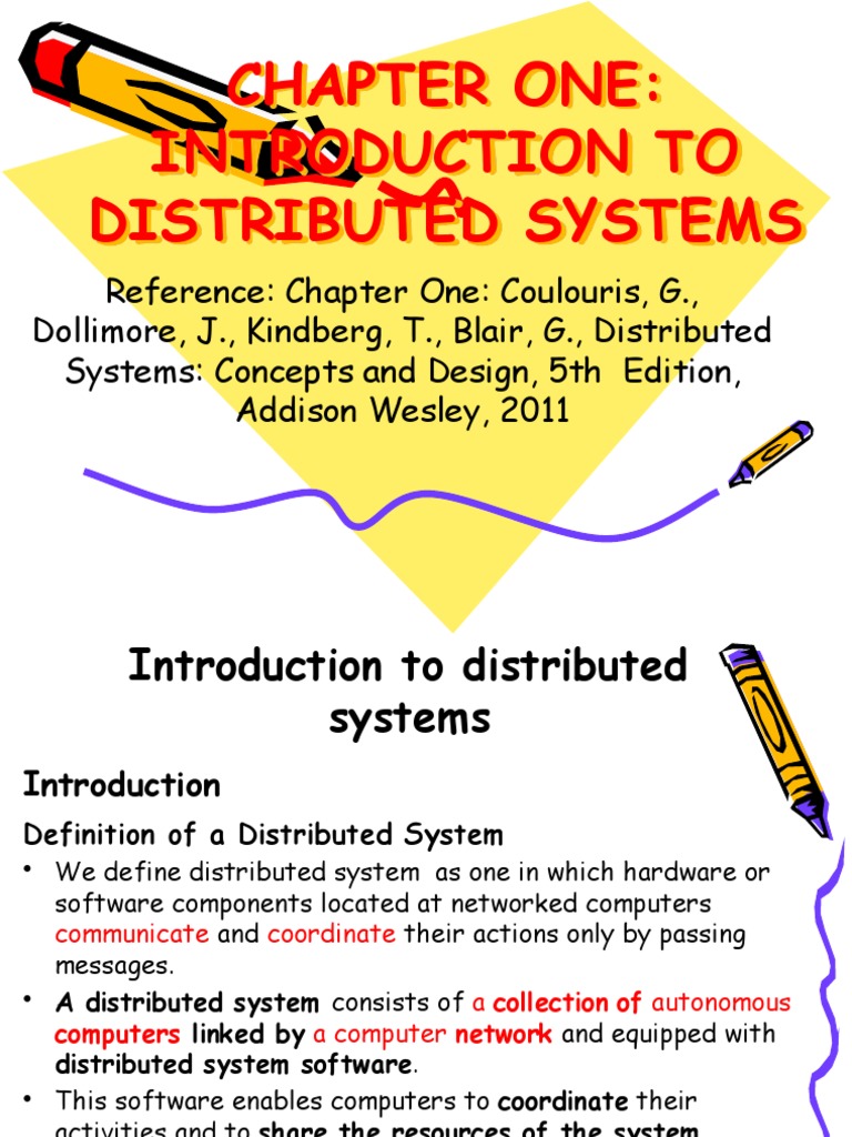 Chapter One Introduction To Distributed Systems | PDF | Distributed Computing | Computing