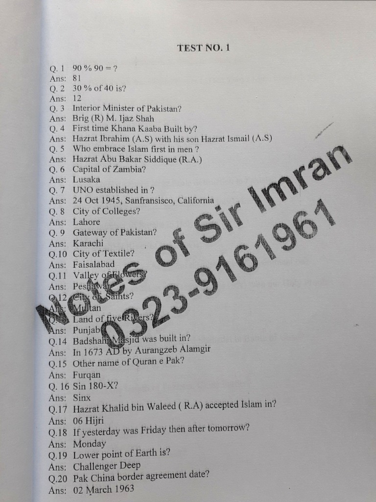 Initials+Issb Notes by Imran Forces Acadamy | PDF