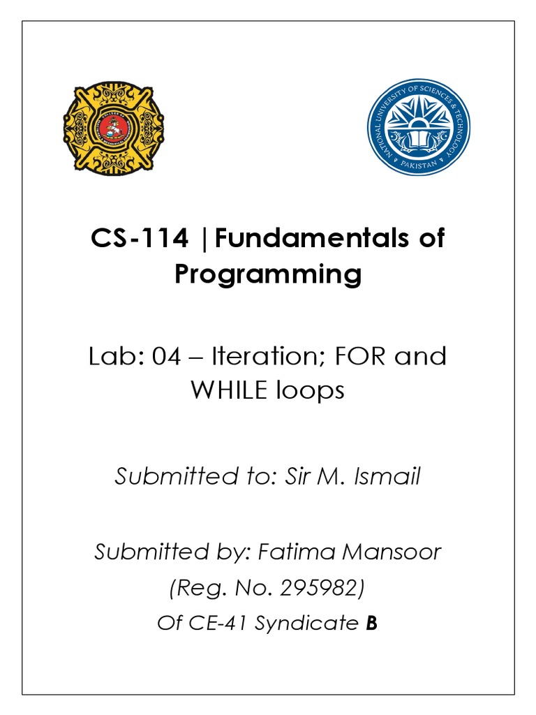 CS-114 Report - 4 | PDF