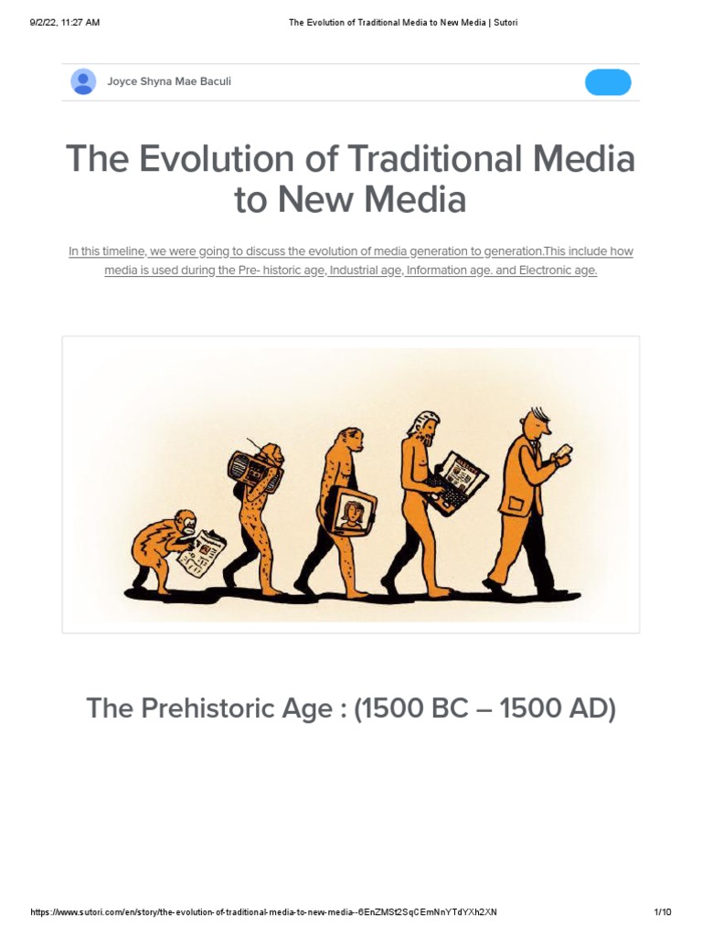 Evolution of Media: Timeline Overview | PDF | Information Age | Tools
