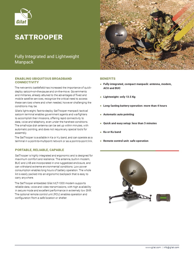Lightweight Tactical Satcom Manpack | PDF | Modem | Decibel