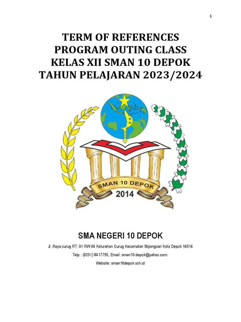 TOR Program OC - 20222023 Kelas XII | PDF
