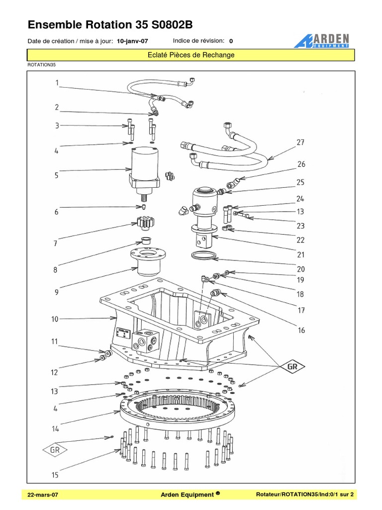 Liste de pièces pour Rotation 35 | PDF