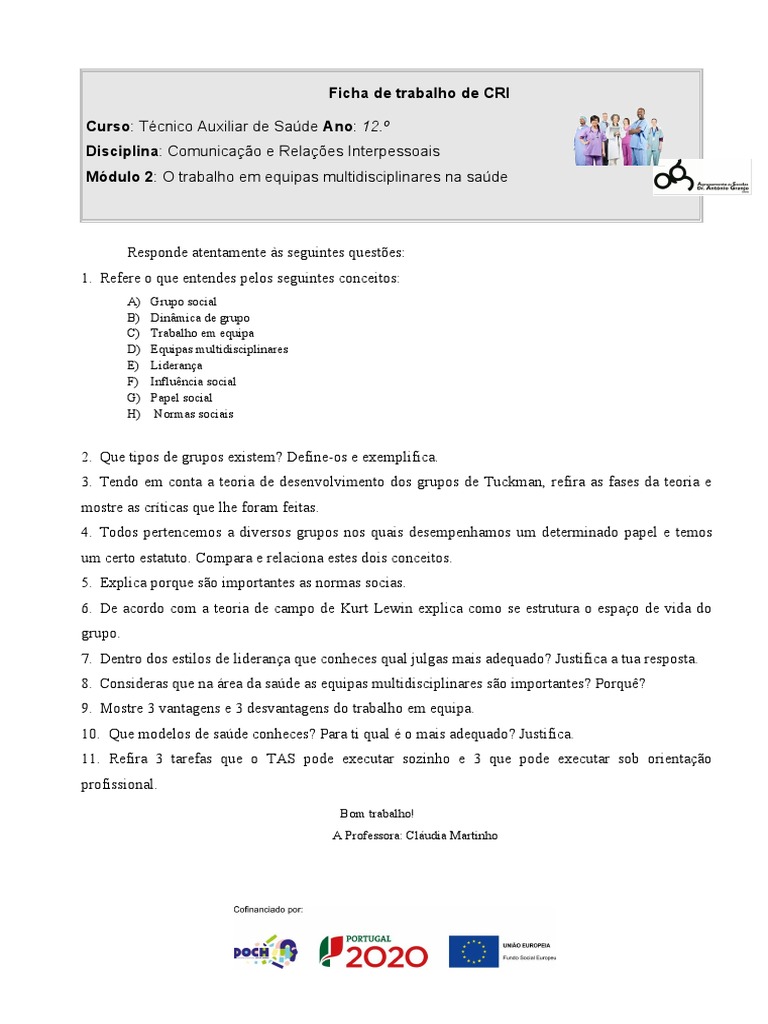 2017 FICHA DE TRABALHO Mod 2 CRI | PDF