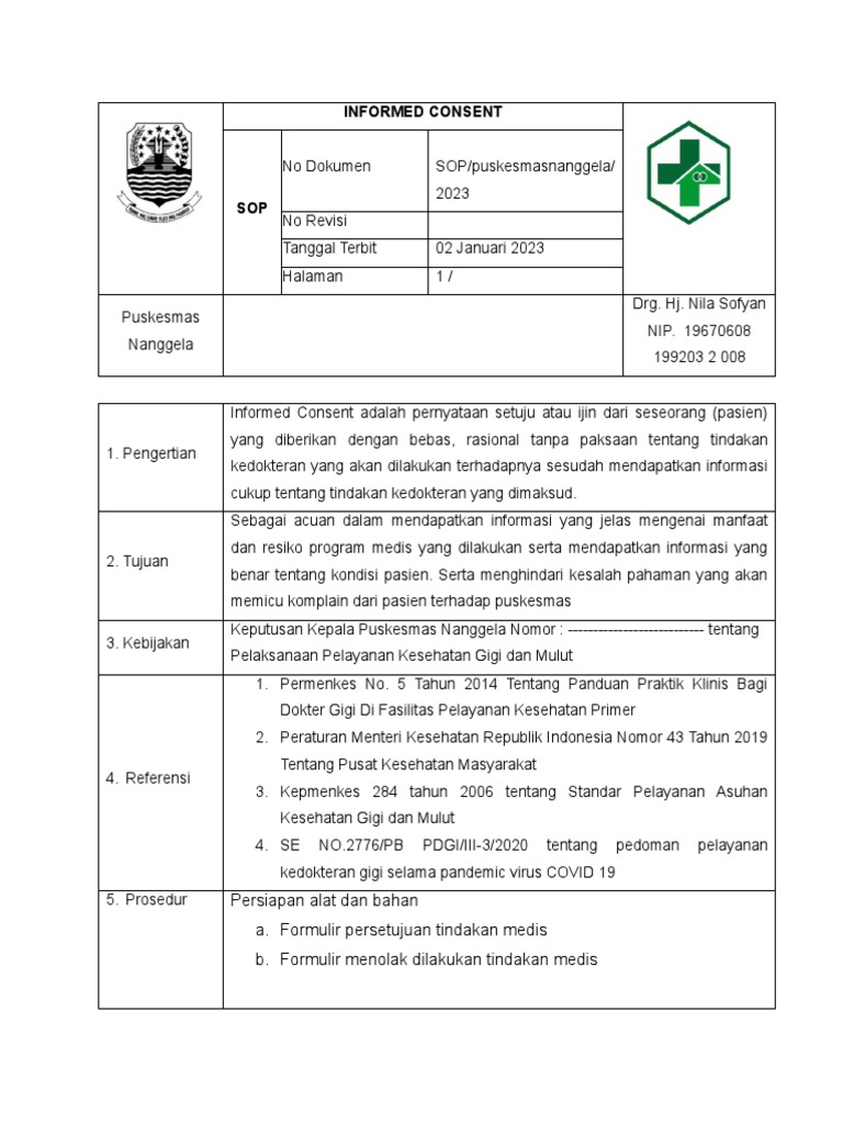 SOP INFORMED CONSENT.docx | PDF