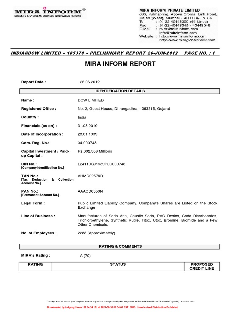 DCW Limited | Download Free PDF | Loans | Mortgage Loan