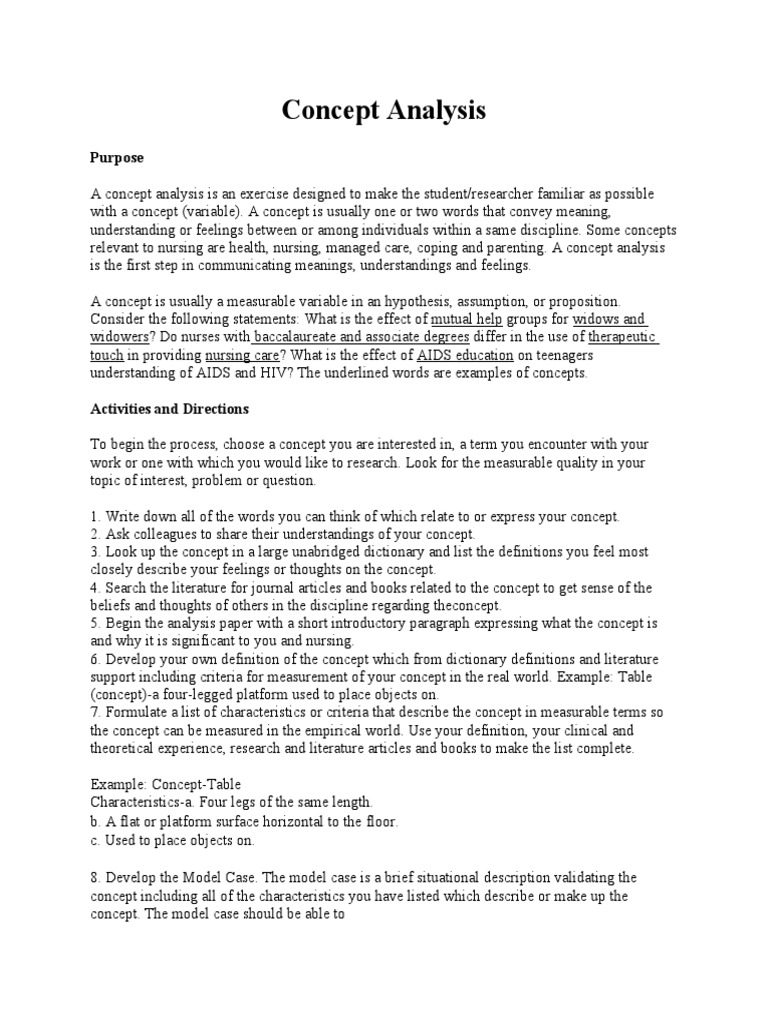 Concept Analysis | PDF | Concept | Thought