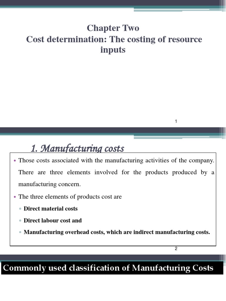 Chapter Two | PDF | Cost Of Goods Sold | Cost
