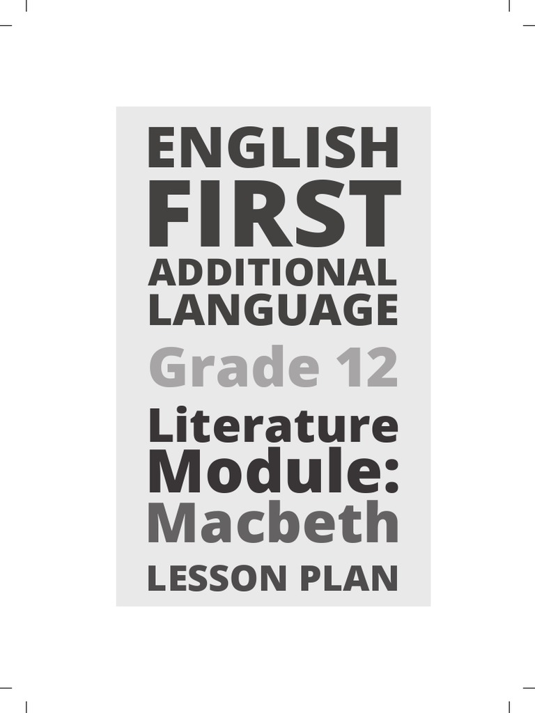Grade 12 Macbeth Literature Lesson Plan | PDF | Thought | Learning