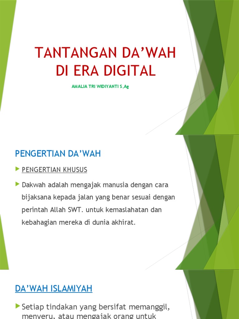 Tantangan Da'wah Di Era Digital | PDF