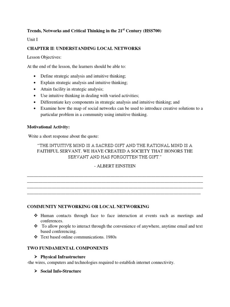 Chapter 2 Understanding Local Networks | PDF | Thought | Internet