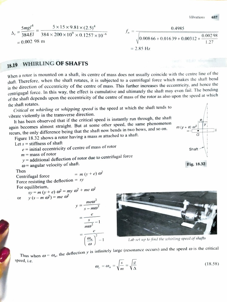 Whirling of Shafts | PDF | Resonance | Physical Phenomena