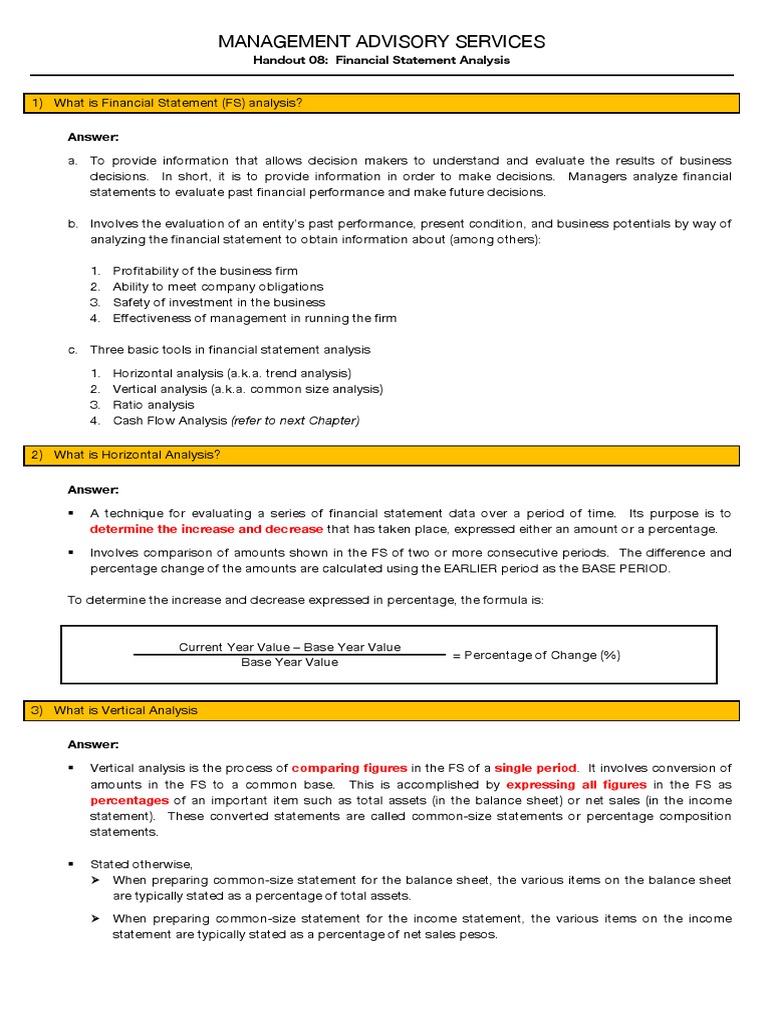 Mas 08 Fs Analysis Pdf Pdf Dividend Investing