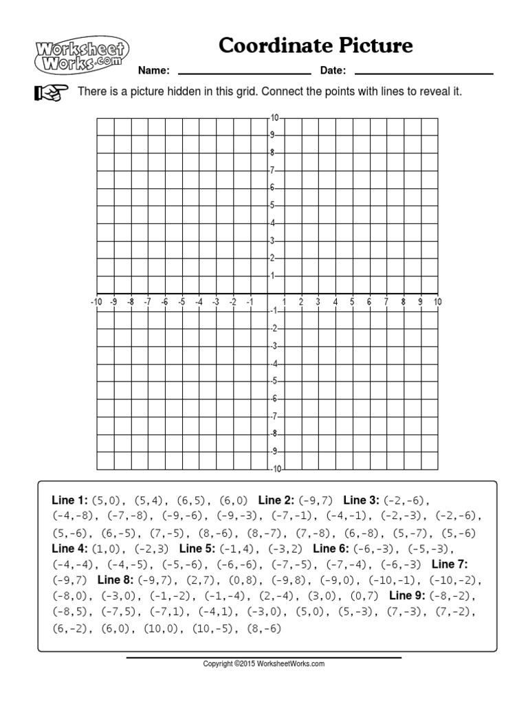 WorksheetWorks_Coordinate_Picture_12 | PDF