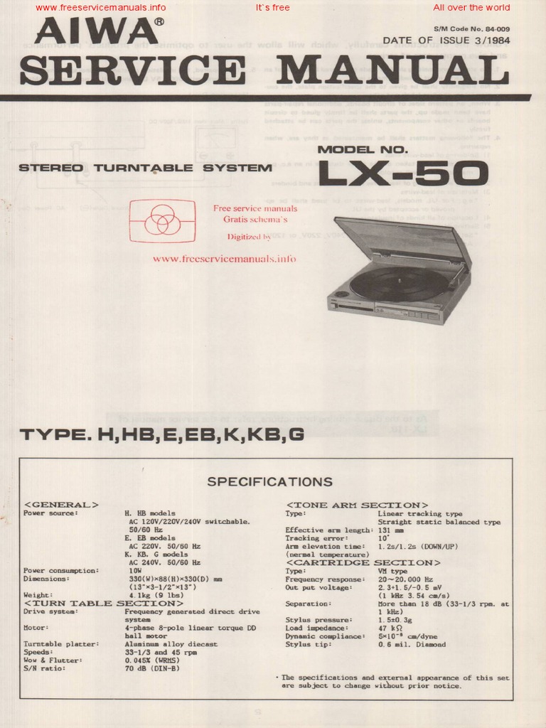 Aiwa Lx-50 Series | PDF