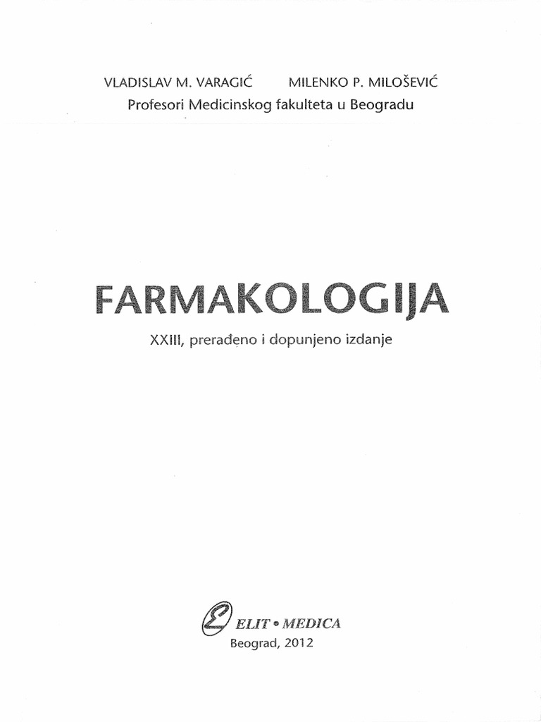 Farmakologija (Varagić) PDF | PDF