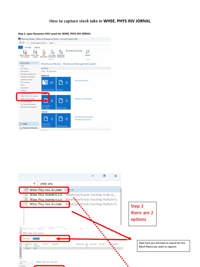 How To Capture Stock Take in WHSE | PDF
