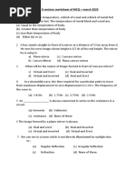 Multiple Choice Questions-1 | PDF | Refraction | Equipment