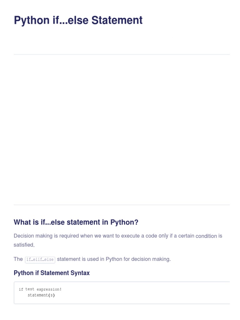 CH2 If Else | Download Free PDF | Python (Programming Language) | Computer Engineering