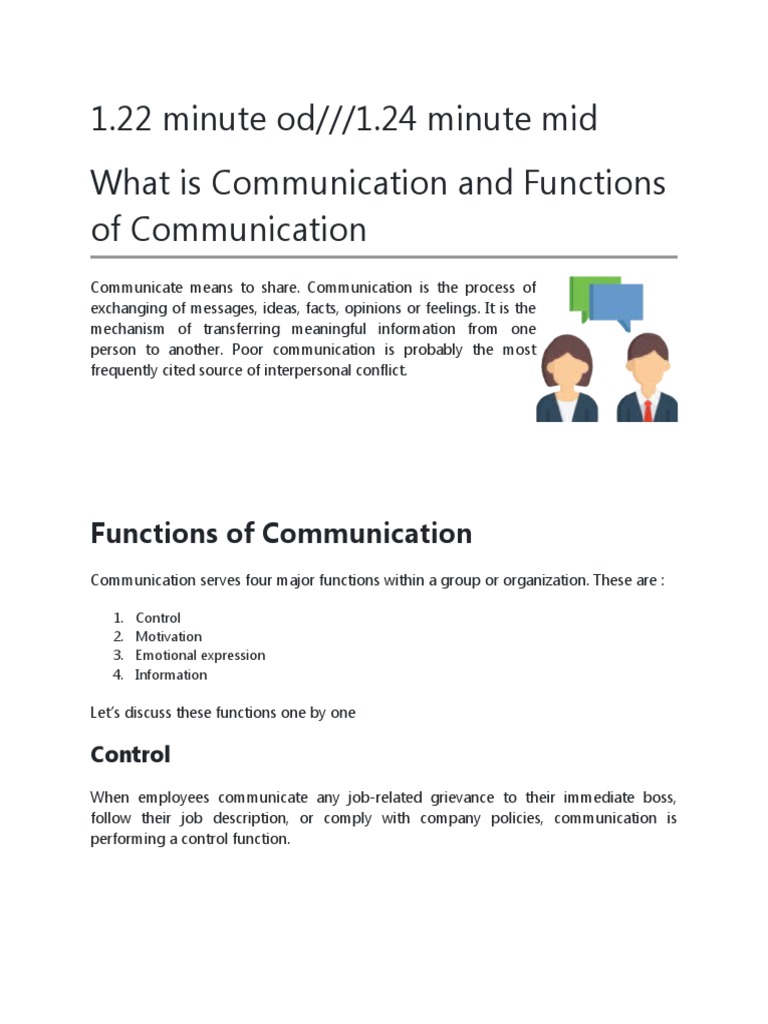Function of Communication | PDF | Communication | Motivation