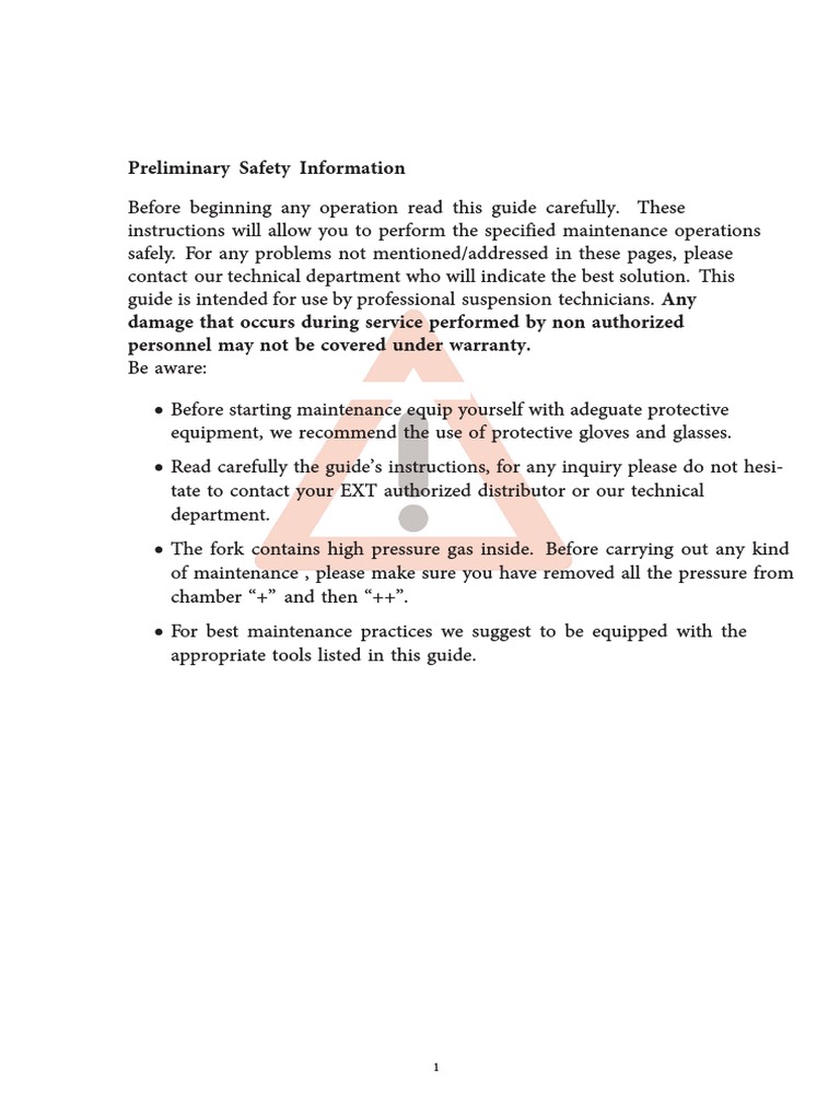 EXT ERA Service Manual Overview | PDF | Nut (Hardware) | Tools